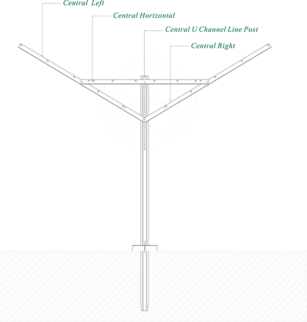 Open Gable Trellis Central Crossarm - Comprar Vineyard Trellis Cross ...